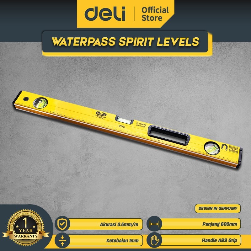 Jual Deli Waterpass - Deli Spirit Level Waterpass Magnet Aluminium ...