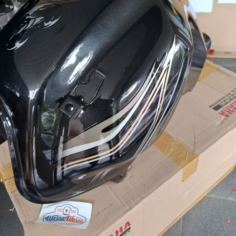 Jual Tangki tengki tanki bensin assy striping scorpio new robot hitam ...