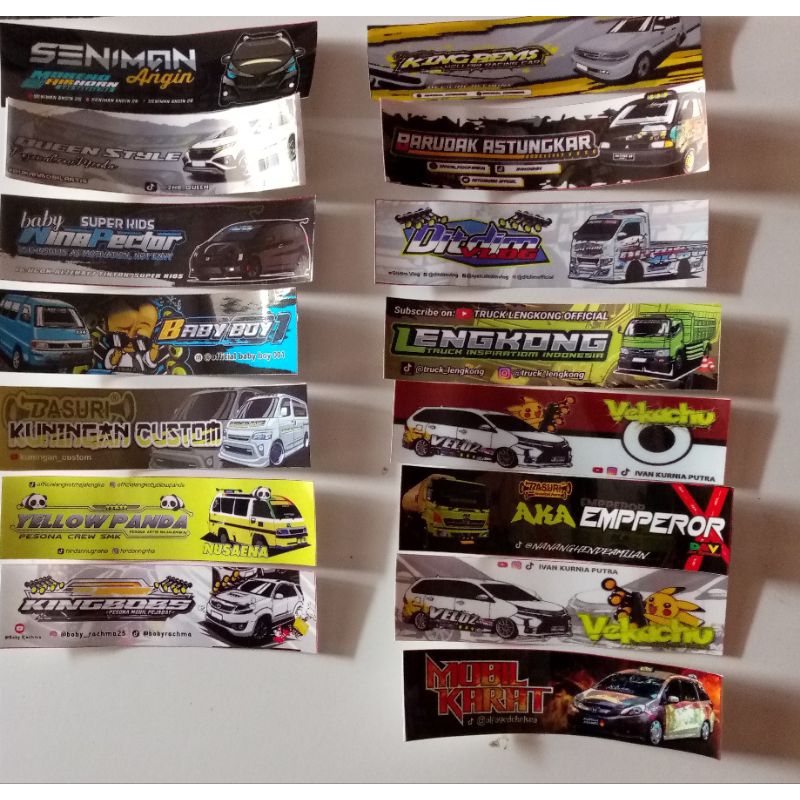 Jual Stiker mobil basuri campuran,vikachu 2versi,lengkong,aka emperror ...