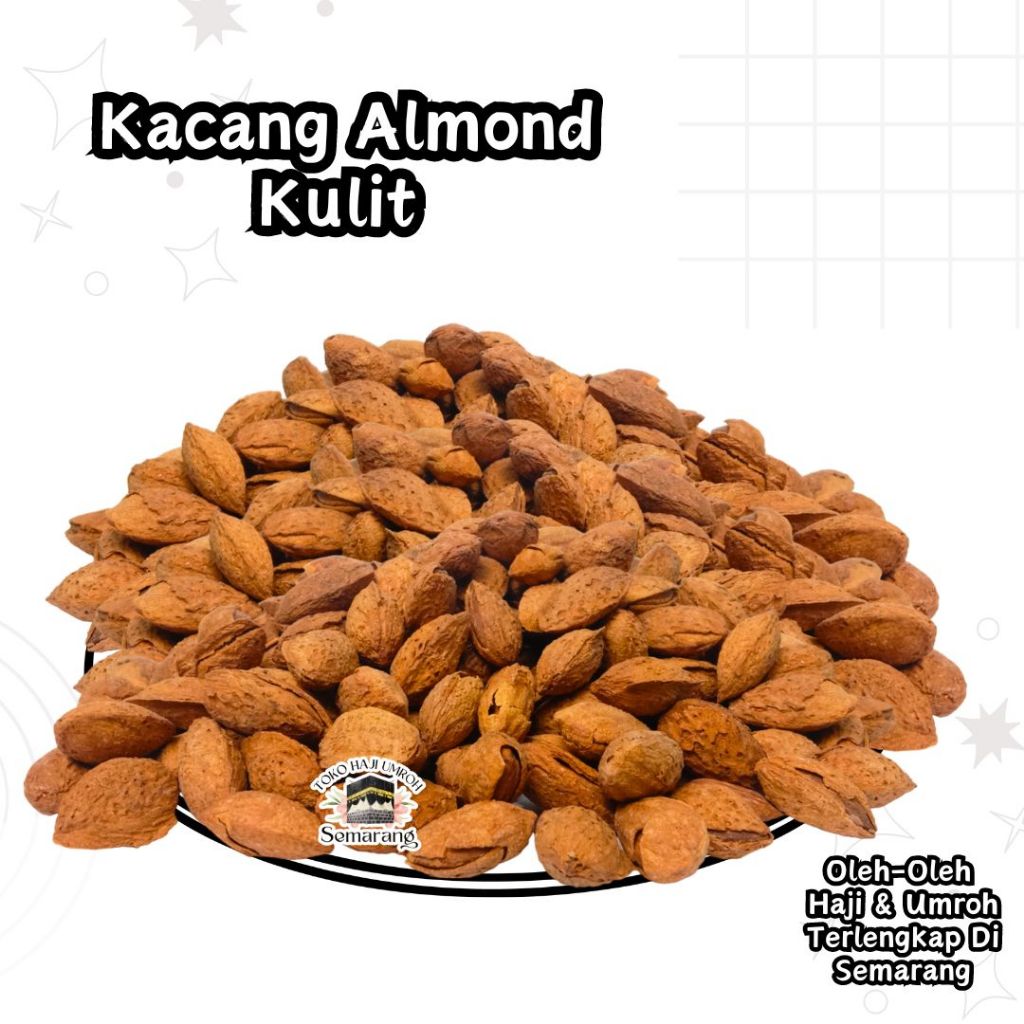 Jual KACANG ALMOND KULIT PREMIUM | 500 GRAM - 1 KG | ROASTED RASA ...
