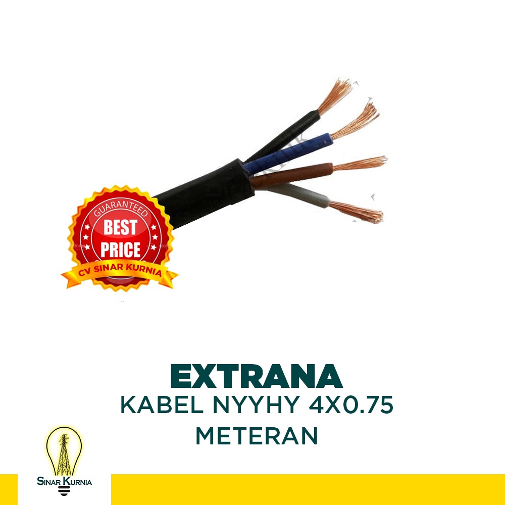 Jual Kabel Listrik NYYHY 4x0,75mm METERAN EXTRANA | EXTRANA Serabut | SNI METER asli promo ...