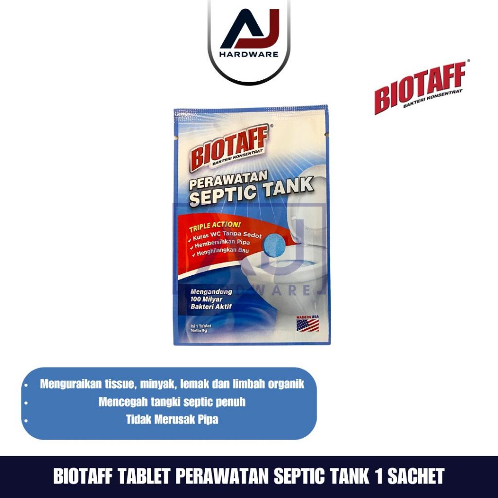 Jual Biotaff Tablet Bakteri Konsentrat Perawatan Septic Tank WC Closet ...