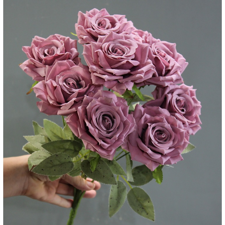 Jual BUNGA MAWAR PREMIUM 9 KUNTUM / PREMIUM BUNGA HIAS | Shopee Indonesia