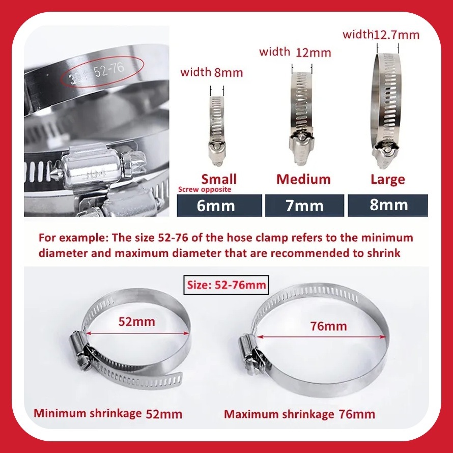 Jual Klem Cerobong Fleksibel Ducting Ukuran 5 Inch Clamp Kleman Pipa ...