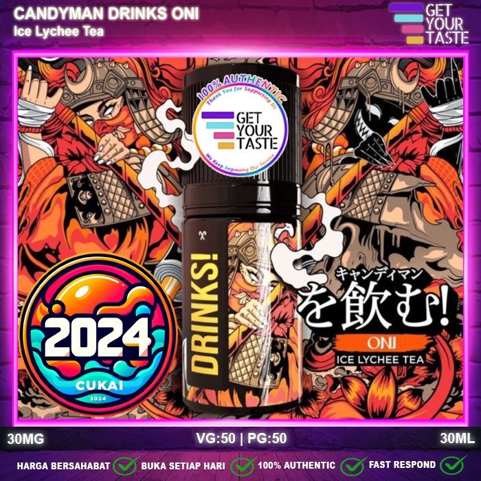 Jual Liquid Candyman Drinks ONI Lychee Iced Tea Salt Nic 30ML Saltnic ...