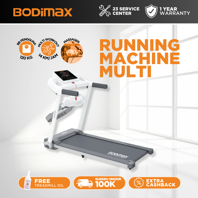 Jual BODIMAX RUNNING MACHINE MULTI – FOLDING TREADMILL / GYM / ALAT ...