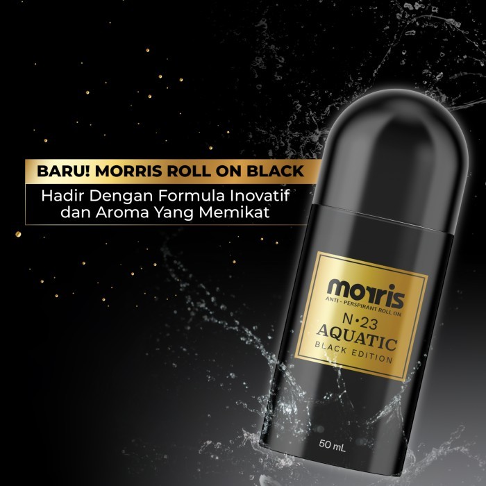 Jual Morris Anti-perspirant Deodorant Roll On Black Edition Aquatic ...