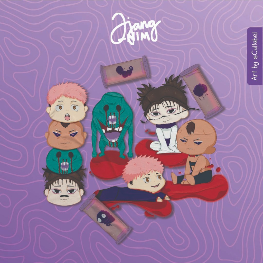 Jual READY STOCK - Jujutsu Kaisen Sticker Glitter Choso Eso Kechizu ...