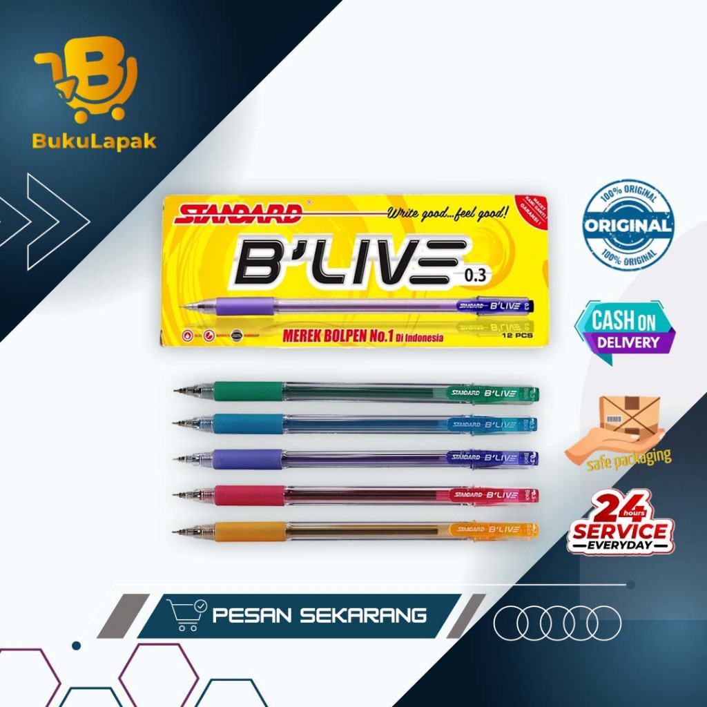 Jual Standard Pen - Blive 0.3 ( Pulpen, Pena, Ballpoint ) | Shopee ...