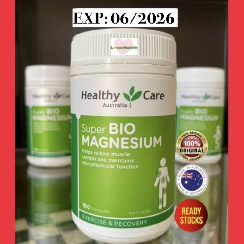 Jual Healthy Care Super Bio Magnesium 100 Capsules Kapsul Total Calcium ...