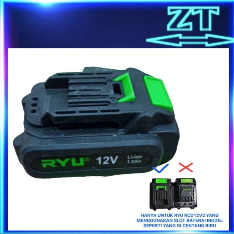 Jual Baterai Ryu RCD 12 V original(bisa untuk makita 12v cxt) | Shopee ...