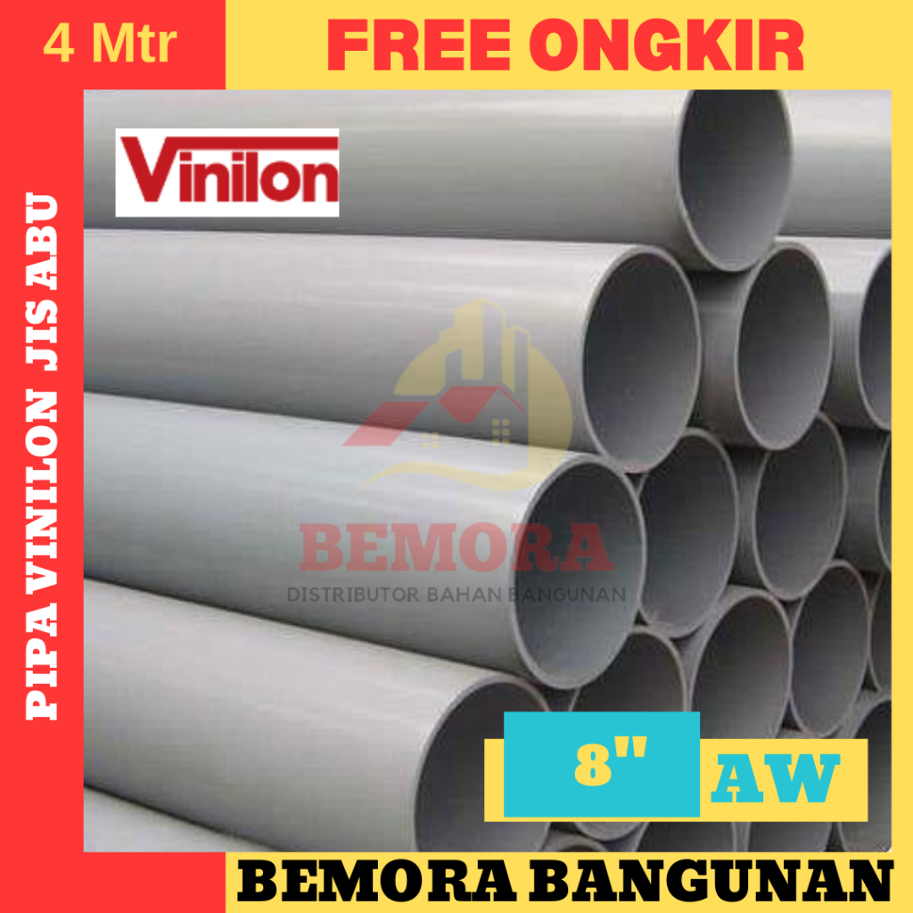 Jual Pipa vinilon jis warna abu type aw 8 inch (Harga Grosir & Free Okr ...