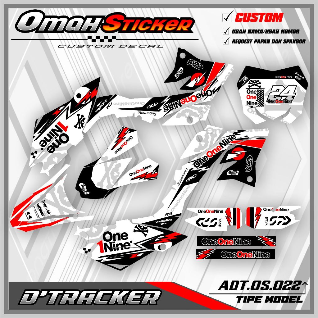 Jual Decal Kawasaki Dtracker Full Body, Stiker Dekal Dtracker Full Body ...
