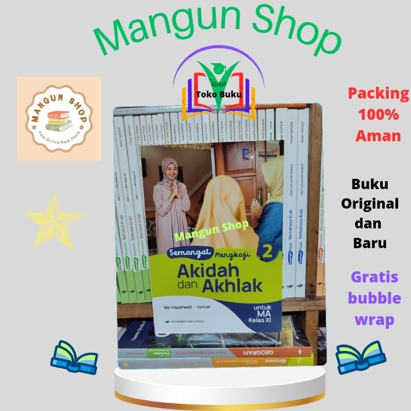 Jual Buku Semangat Mengkaji Akidah dan Akhlak MA Kelas XI.11 Kurikulum Merdeka ( Erlangga ...