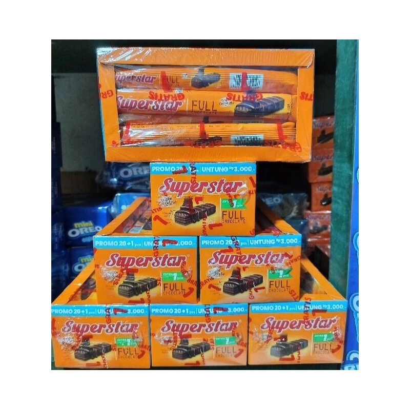 Jual Wafer Superstar Super star Superman Wafer COklat Jadul Superstar ...