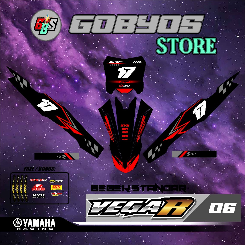 Jual Sticker RBT VEGA R MOTOR RBT BEBEK MODIF SUPERMOTO YZ CRF KLX KX ...