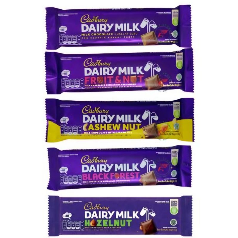 Jual Cadbury Dairy Milk - Cokelat - Berbagai Varian 62 gr | Shopee ...