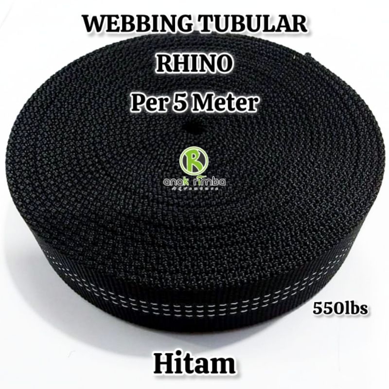 Jual TALI WEBBING TUBULAR RHINO TALI TUBUH TALI HARNESS (5 METER) NOT ...