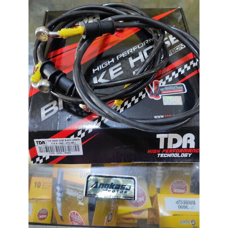 Jual selang rem TDR racing carbon non abs Yamaha nmax depan belakang brake hose | Shopee Indonesia