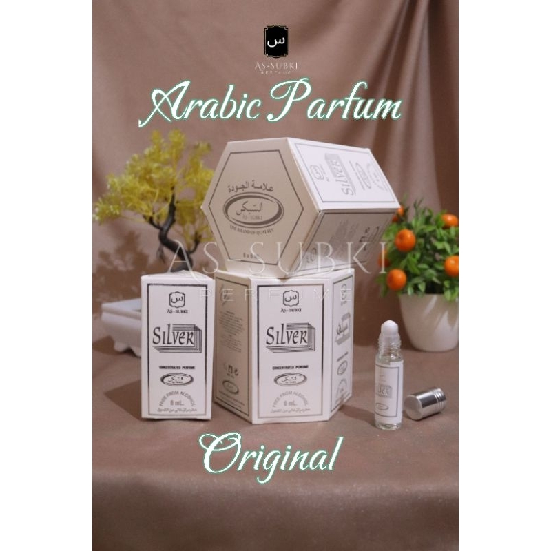 Jual Parfum Arab Aroma SILVER Terlaris Original 1Box Isi 6pcs Ukuran ...