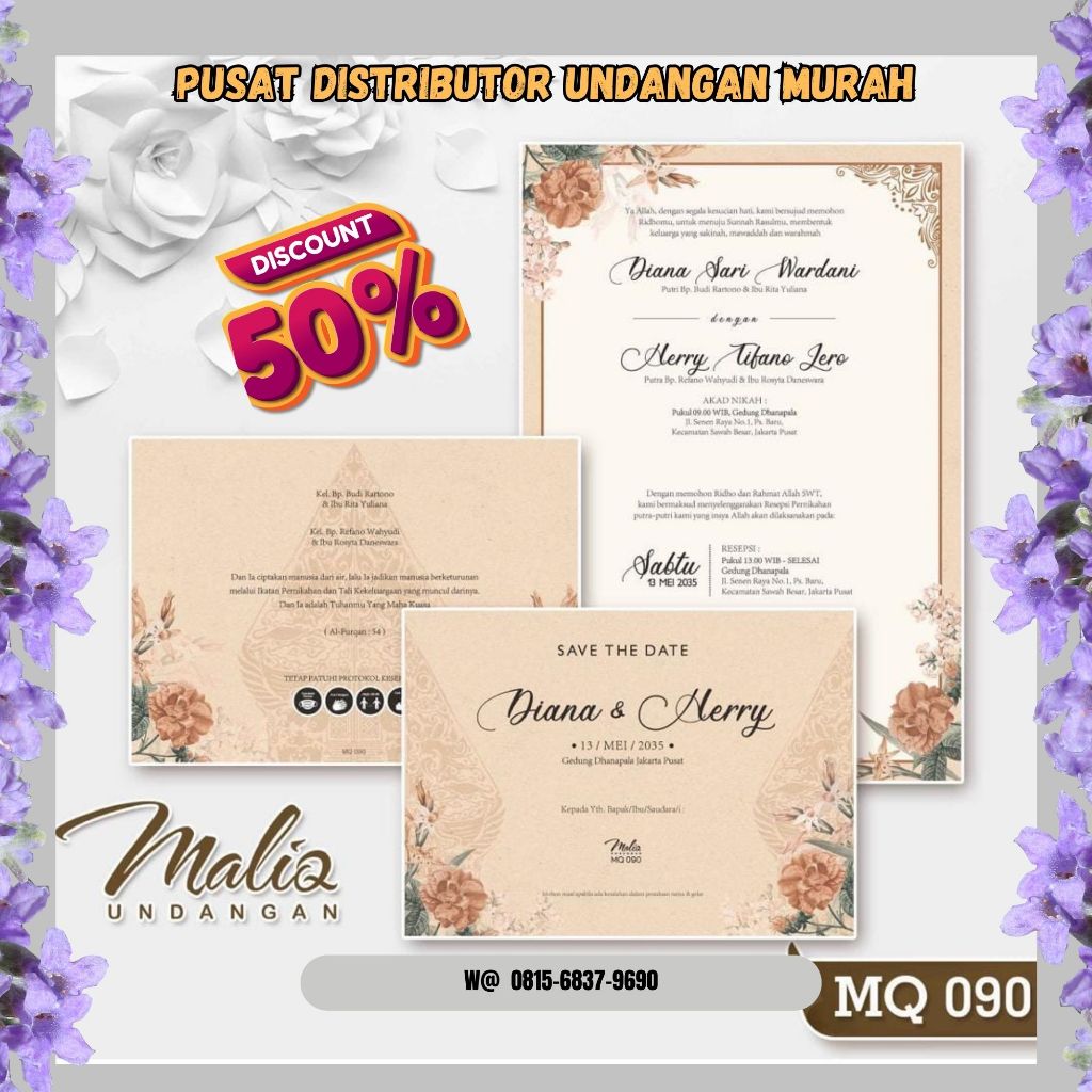 Jual Blangko Undangan Maliq 90 | Blangko Undangan Murah | Blangko ...