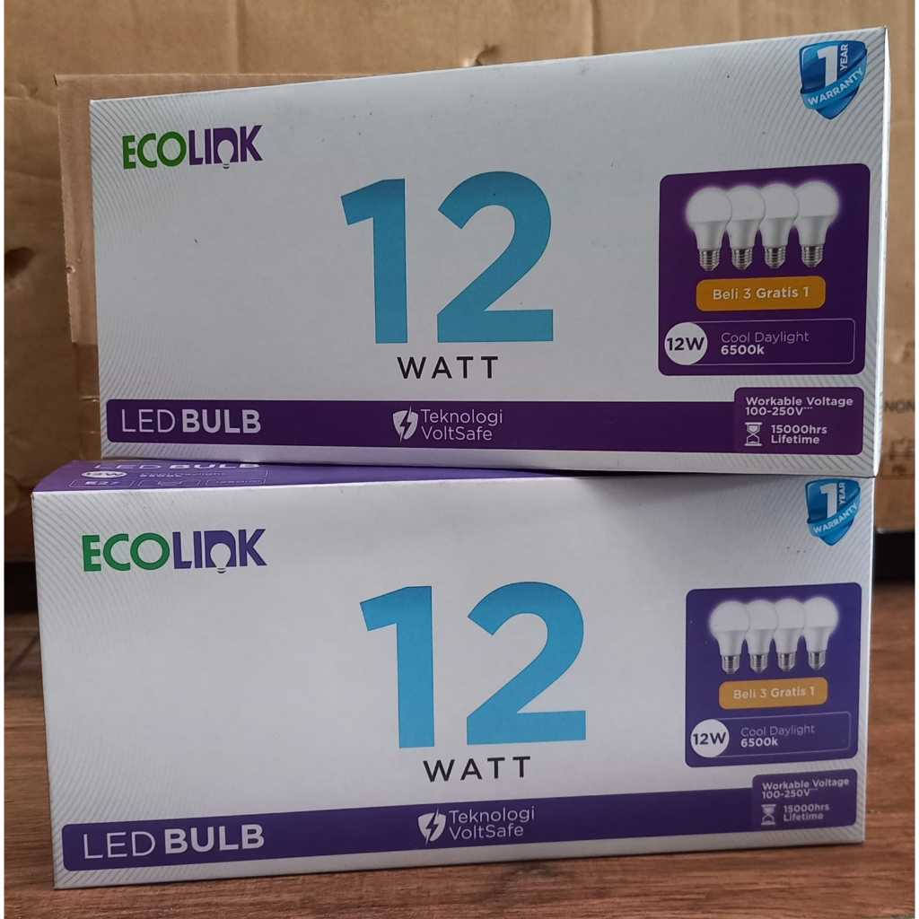Jual Lampu LED BULB Ecolink 12 Watt Multipack 12 Watt Beli 3 Gratis 1 ...