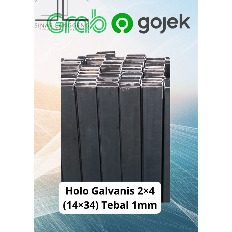 Jual (Min 5 btg)Holo Galvanis 2x4 (14x34) x6 meter Kotak Besi Galvanis ...