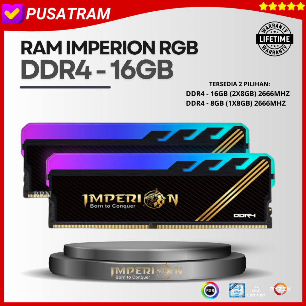 Jual RAM IMPERION RGB DDR4 16GB (2X8GB) 2666MHz KIT RAM PC RGB GAMING ...