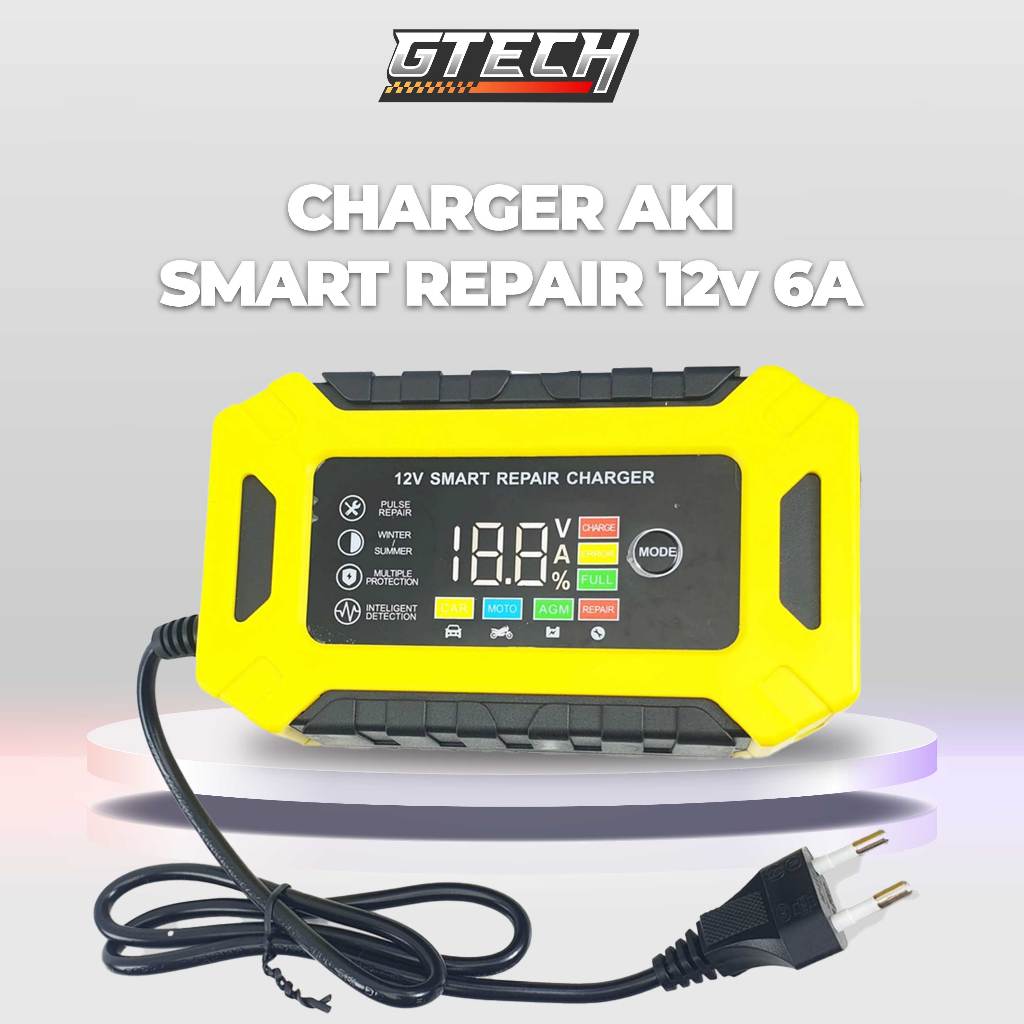 Jual Charger Aki 6A 12V Mobil Motor Cas Aki Bisa Repair Smart Chip Cas ...