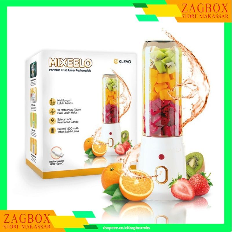 Jual Klevo Mixeelo Blender Juicer Portable 10 Mata Pisau Blender Jus ...