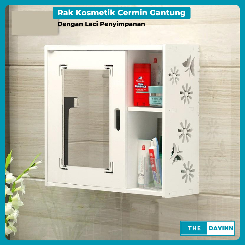 Jual Rak Kosmetik Cermin Gantung Dinding Minimalis Rak Dinding Kamar ...