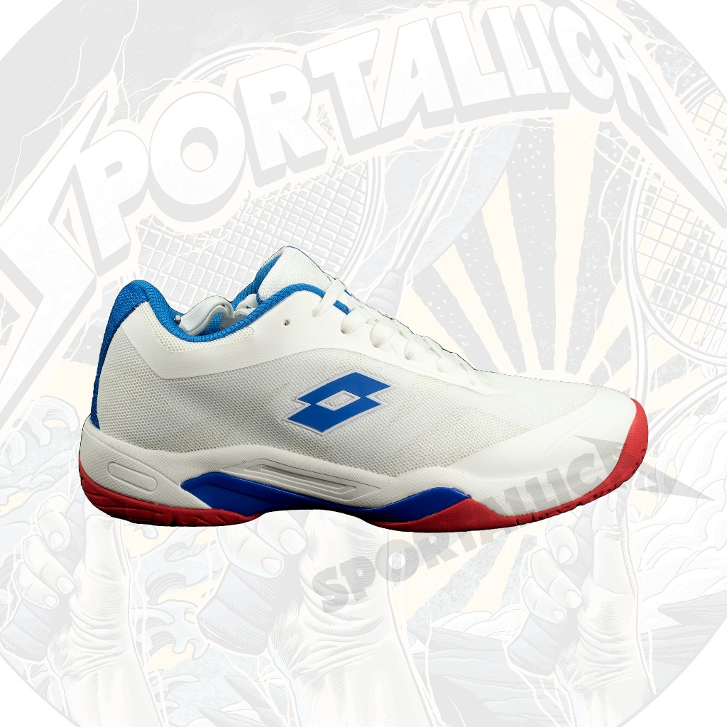 Jual Sepatu Badminton Lotto Cole - White Blue | Shopee Indonesia