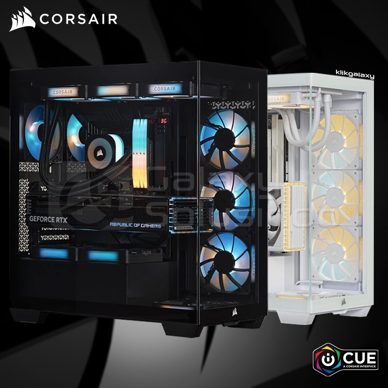 Jual Corsair 3500X iCUE LINK RGB Tempered Glass Mid-Tower ATX Gaming Case - Black White Casing ...
