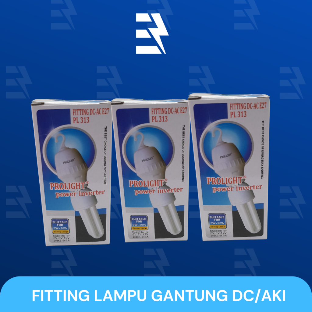 Jual INVERTER / FITTING LAMPU / RUMAH LAMPU GANTUNG DC/AKI PROLIGHT ...