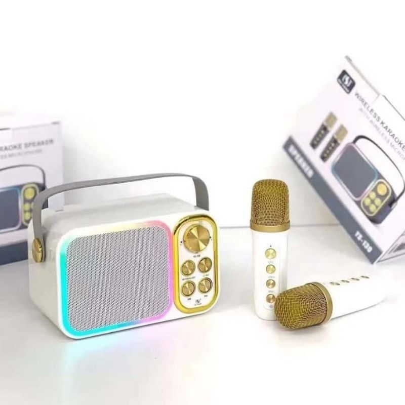 Jual BATAM SHOPPING MALL (IEUR) YS130 MIC SPEAKER BLUETOOTH KARAOKE SET / 2 MICROPHONE PORTABLE ...