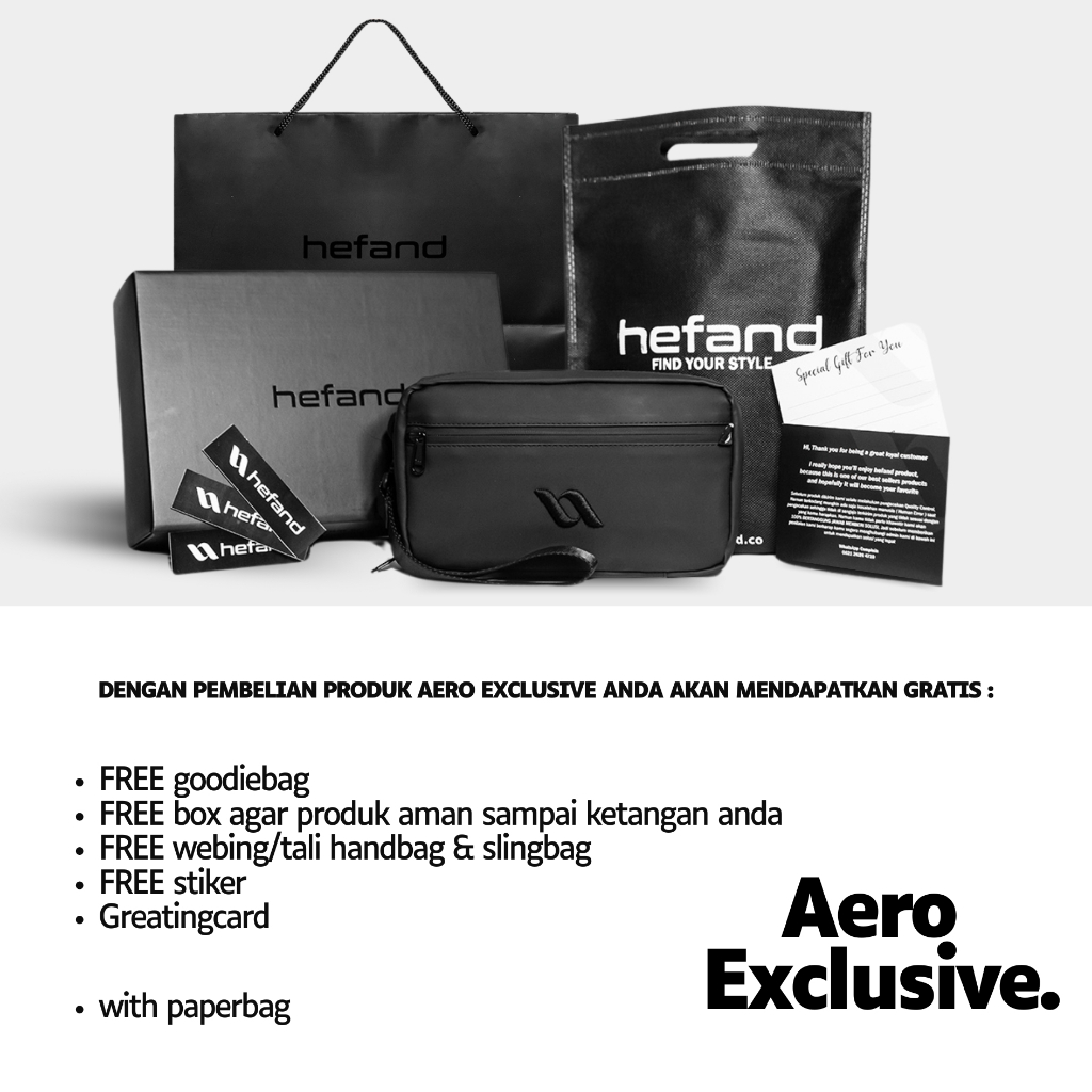 Jual Hefand - Handbag Aero Exclusive + Paperbag Tas Pria Waterproof Tas ...