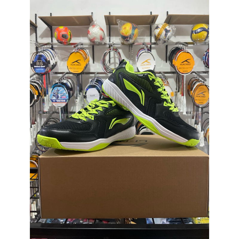 Jual Sepatu Badminton Li-Ning ULTRA IV BLACK LIME | Shopee Indonesia
