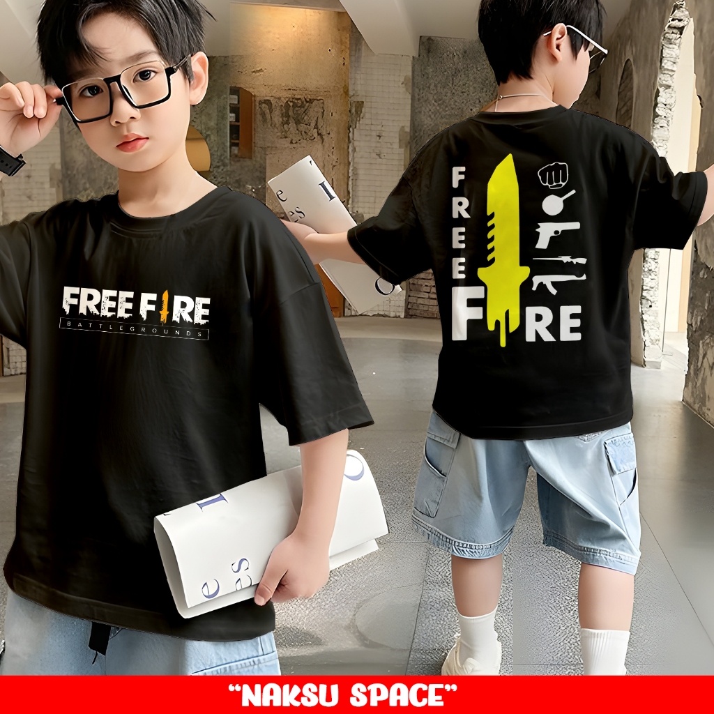 Jual KAOS ANAK - KAOS FREE FIRE BAJU FF ANAK DISTRO UNISEX KATUN COMBED ...