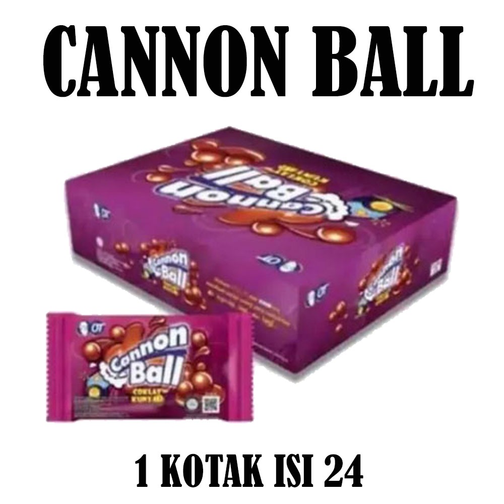 Jual CANNON BALL COKLAT KUNYAH KOTAK ISI 24 | Shopee Indonesia