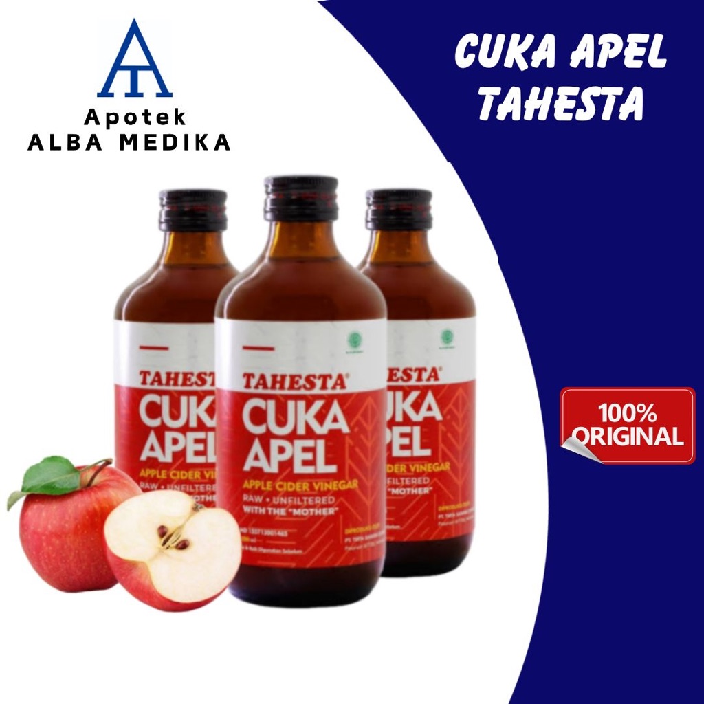 Jual Cuka Apel Tahesta Original 320 ml | Cuka Apel Organik untuk Diet ...