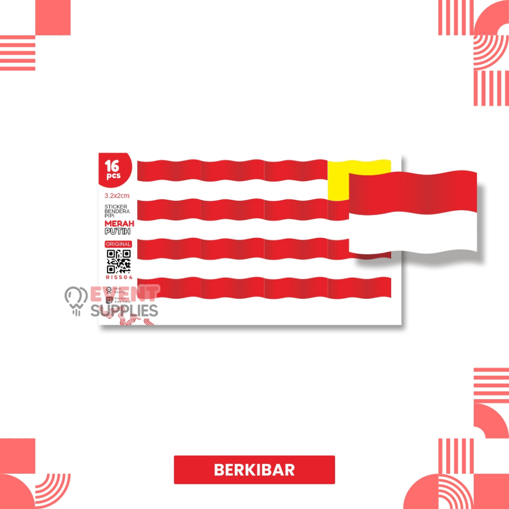 Jual [ECER] Stiker Pipi KECIL Merah Putih / Sticker Bendera Dirgahayu ...