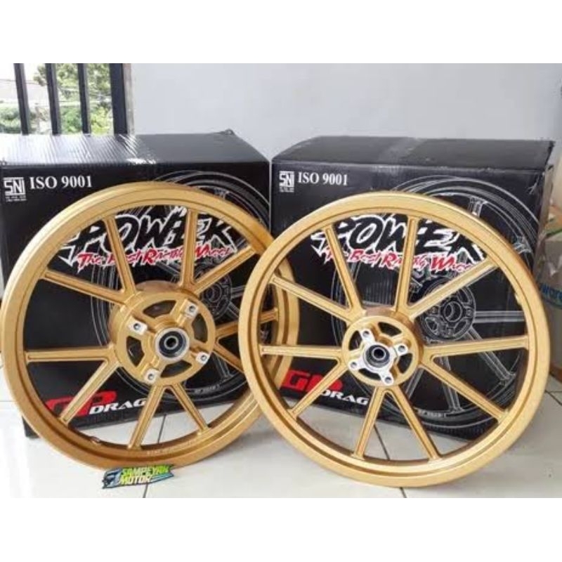 Jual velg racing sonic 150 / supra gtr merk power type gp drag | Shopee ...