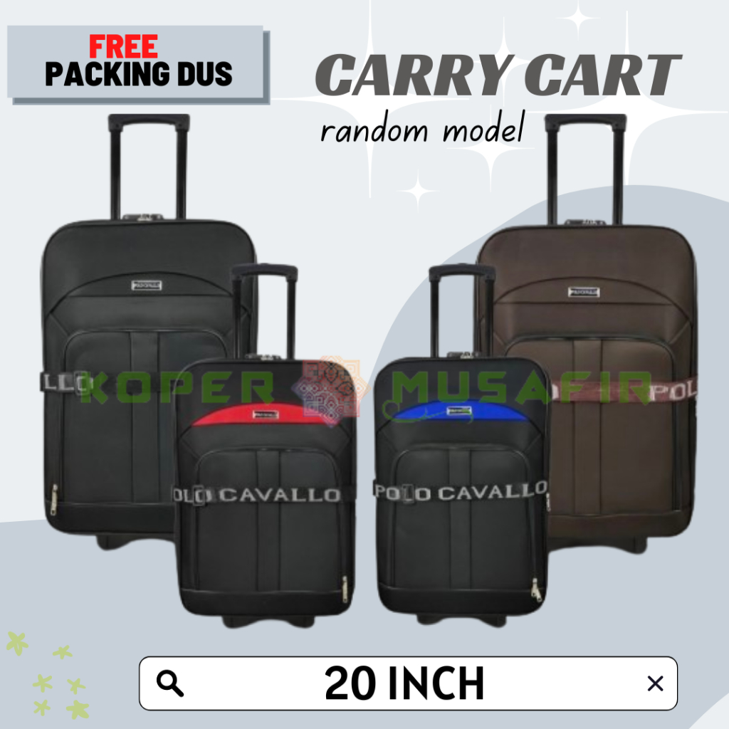 Jual [BISA KARGO] Koper kain koper murah polo / carry cart RANDOM MODEL ...
