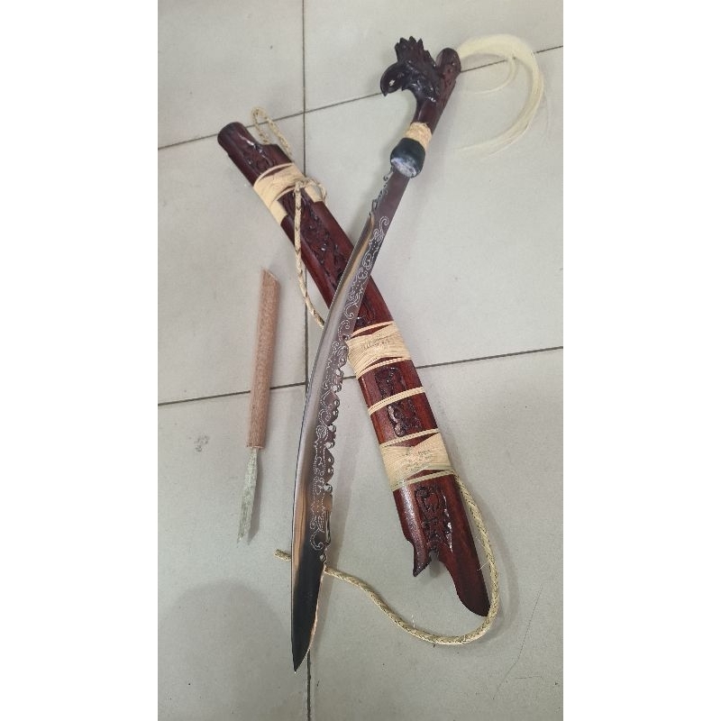 Jual Mandau Baja putih anti Karat 80 cm Mandau jimpol khas DAYAK ...