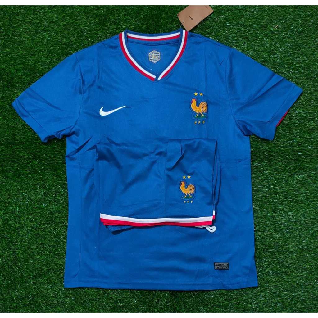 Jual Jersey Prancis Home Piala Eropa 2024 Baju Sepak Bola Mbappe Grade ...