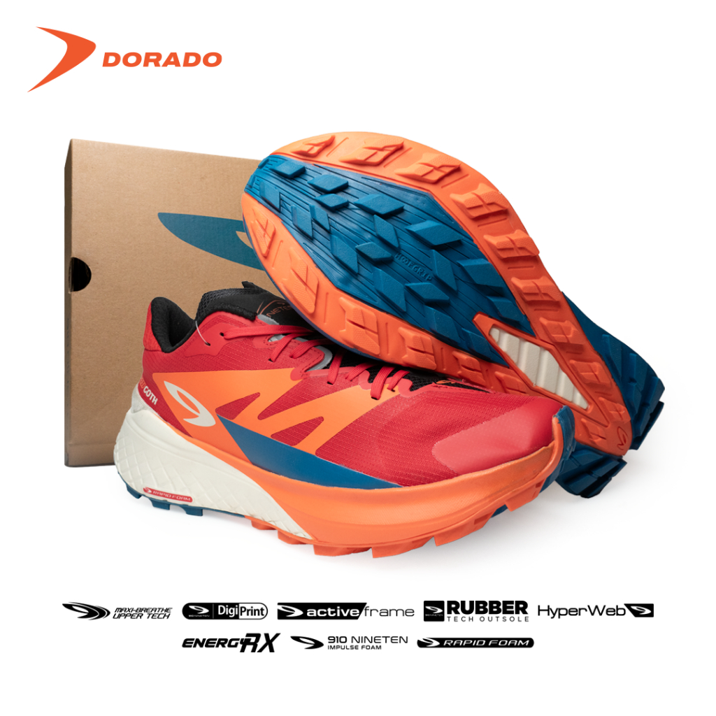 Jual 910 Nineten YUZA SPEEDGOTH Sepatu Trail Running - MERAH/CREAM/TEAL ...