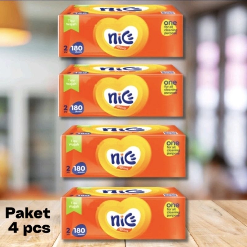 Jual Tisu Nice 180 sheets 1 pack isi 4 pcs | Shopee Indonesia