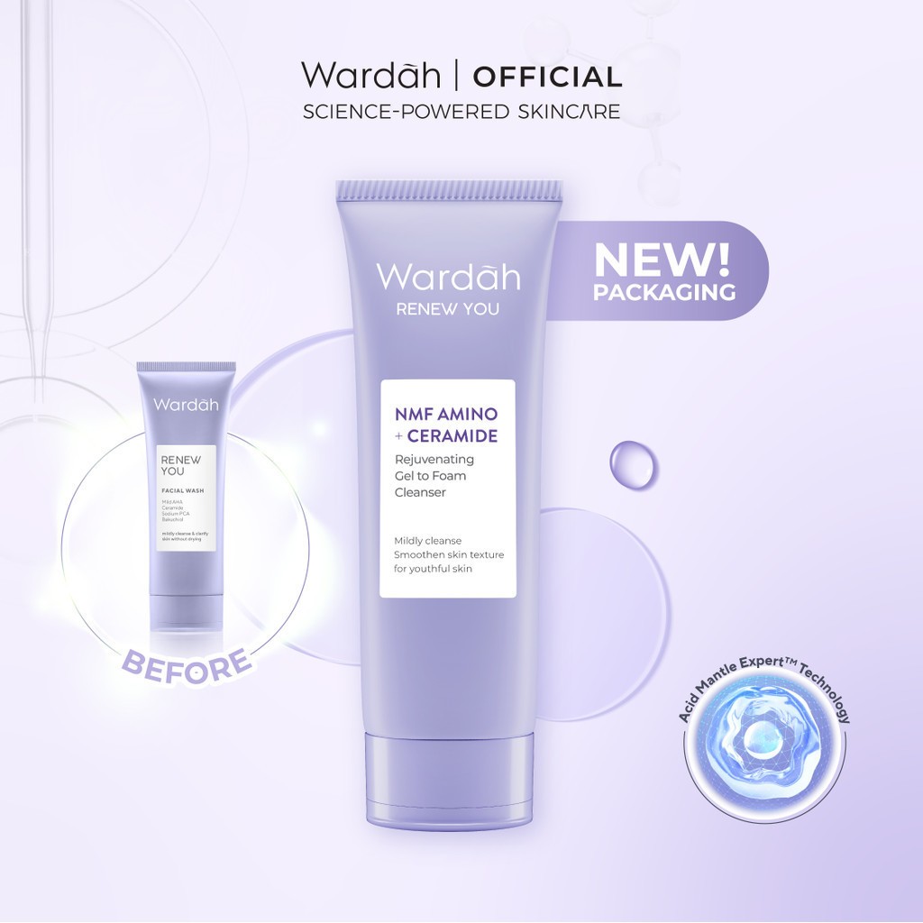 Jual Wardah Renew You Anti Aging Facial Wash 100 ml - Pembersih Wajah ...