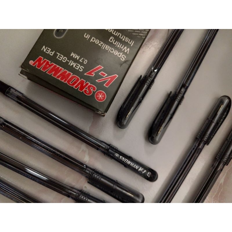Jual 1PACK (12PCS) PULPEN SNOWMAN V-1 / BOLPEN SNOWMAN V1 | Shopee ...