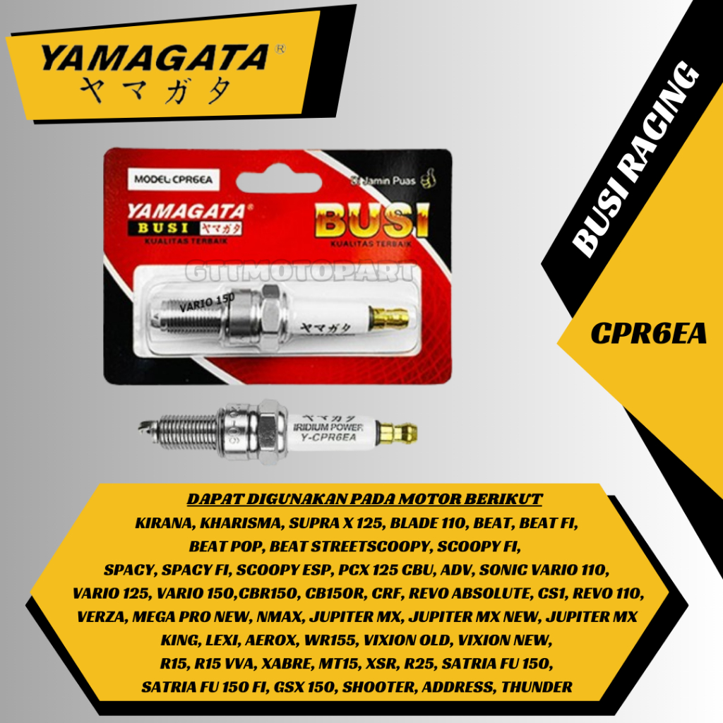 Jual Busi Racing CPR6EA Beat Vario Nmax Aerox Lexy Scoopy Spacy cb cbr ...